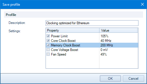 GPU overclocking : Awesome Miner