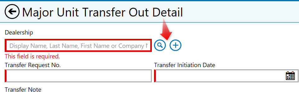 Dx1 Major Unit Transfer Out Process : DX1