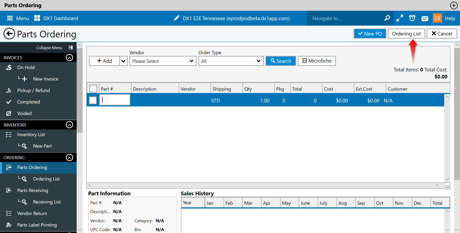 Parts Ordering - BRP : DX1