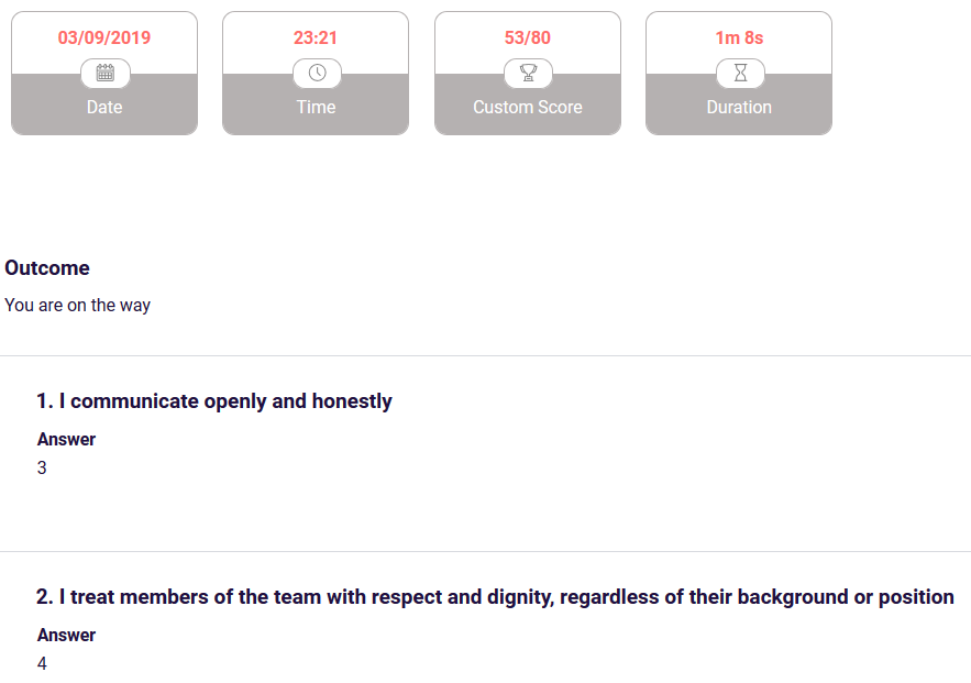 Responses View : Pointerpro