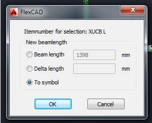 Edit beam length in FlexCAD AutoCAD : Software Support