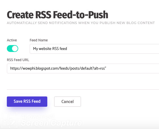 How to add RSS feed in Subscribers : Subscribers