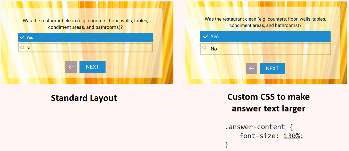 Custom Css Survey Anyplace 