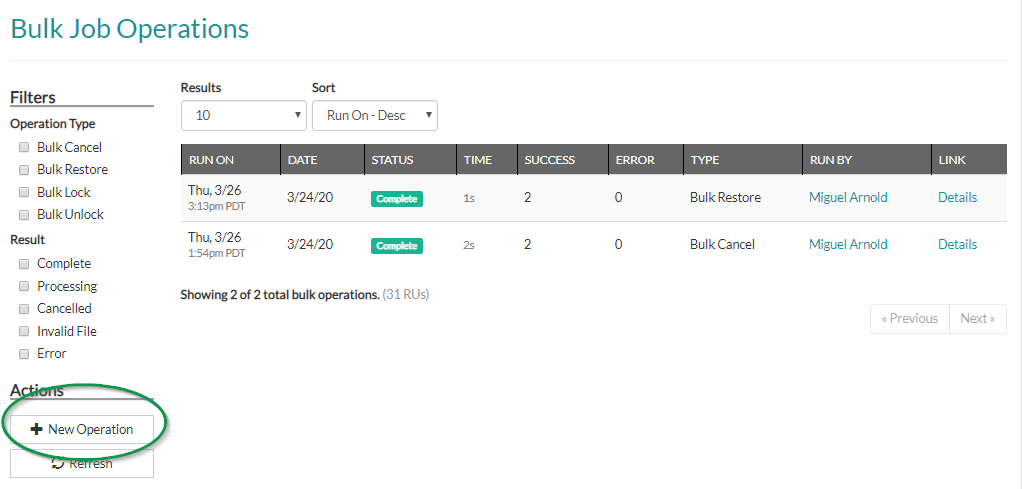 Help - How to bulk lock/unlock jobs