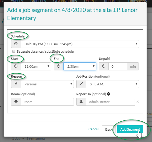 Help - How to split a single segment job into multiple jobs on the same day