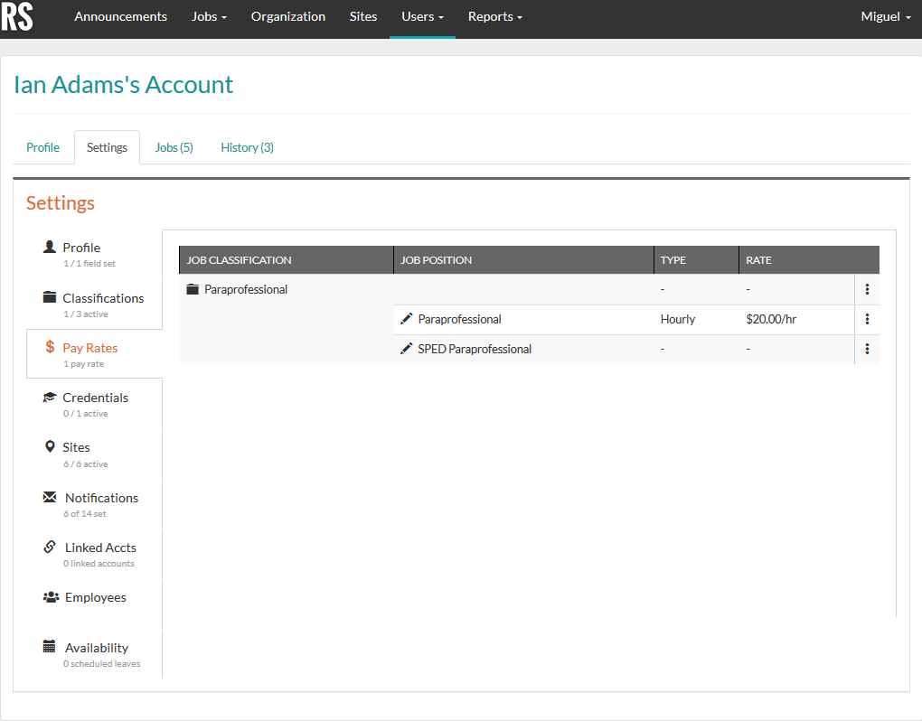 Help - How to edit substitute pay rates