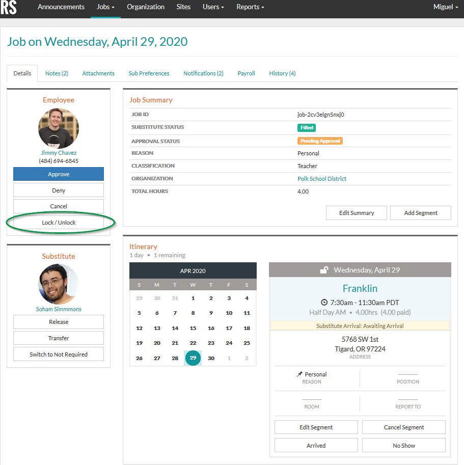 Help - How to lock jobs
