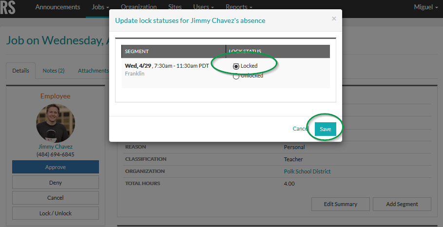Help - How to lock jobs
