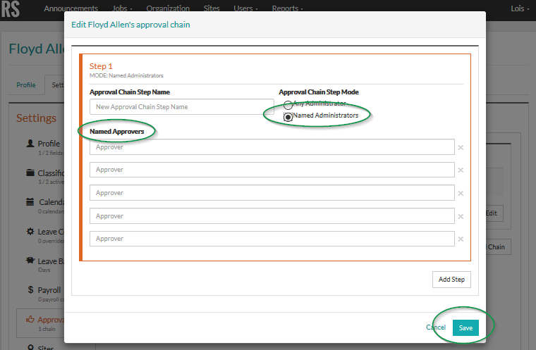 Help - How to edit an approval chain