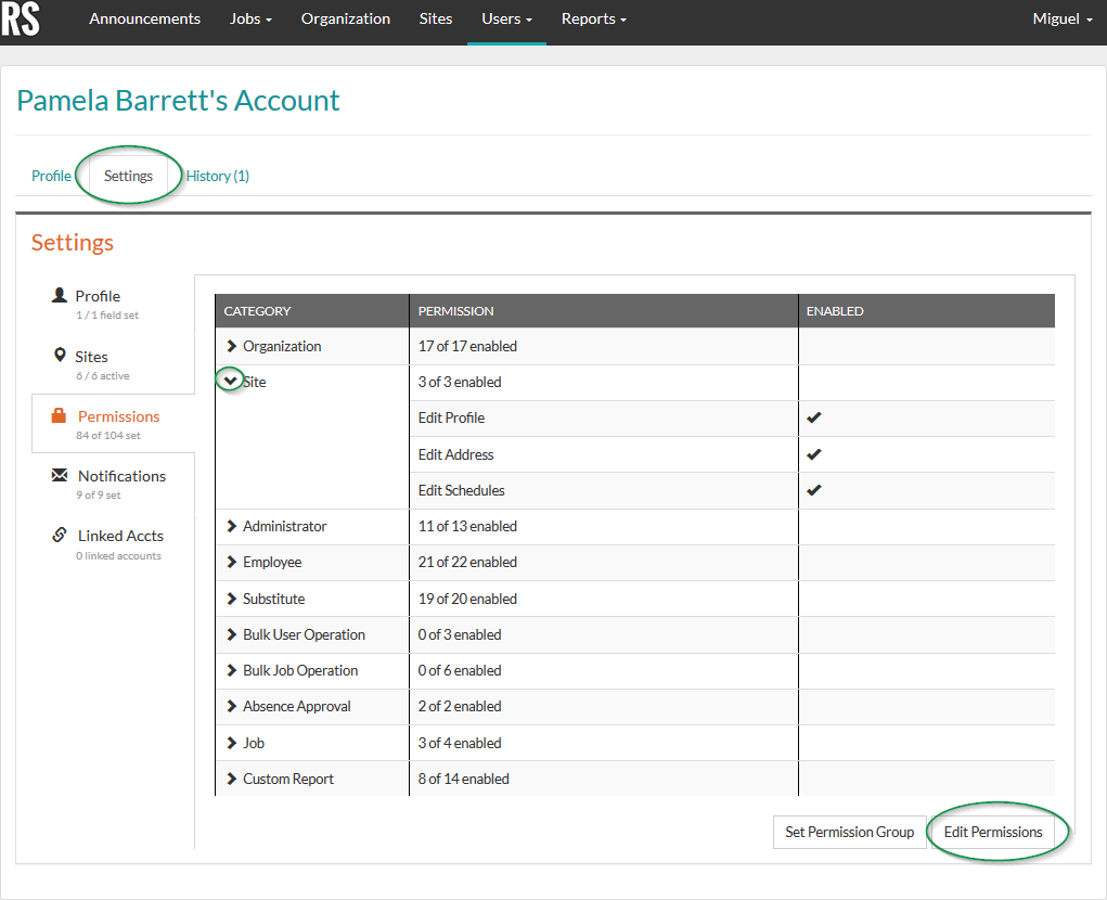 Help - How to edit administrator permissions