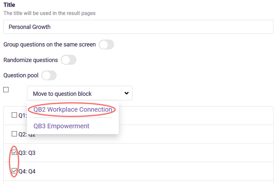 Question Block Custom Score Table : Pointerpro