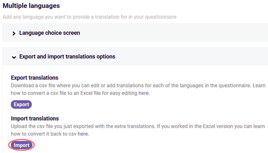 Multiple languages : Pointerpro