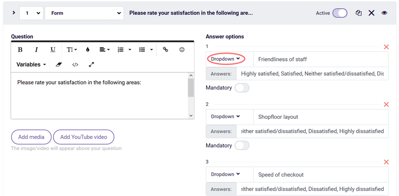 How can I create a grid or matrix question? : Pointerpro