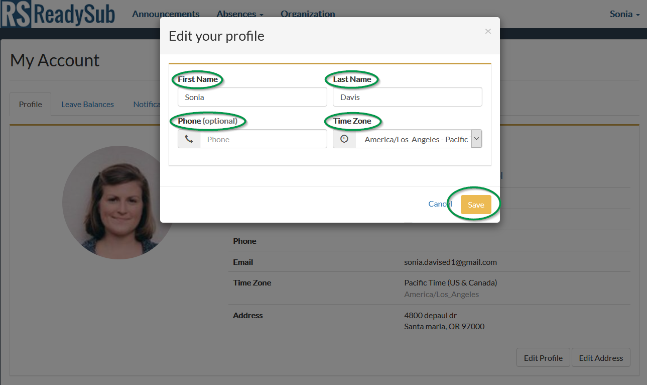 Help - How to edit my profile