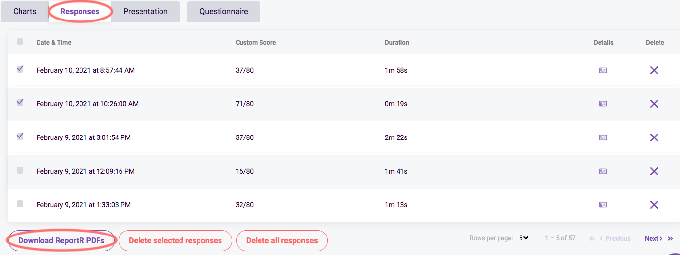 Download your Results : Pointerpro