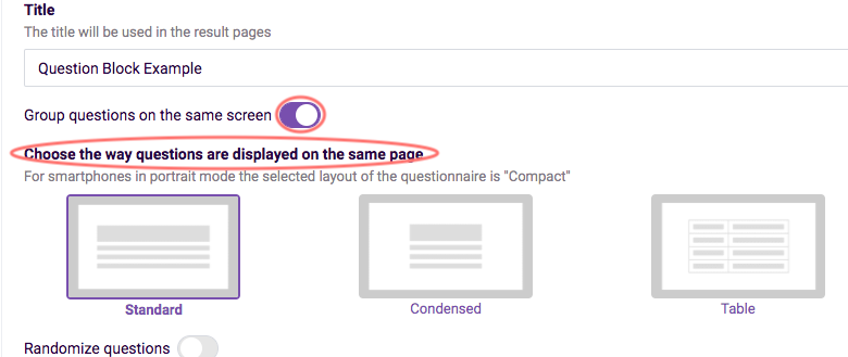 Question grouping & Question blocks : Pointerpro