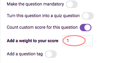 Custom score : Pointerpro