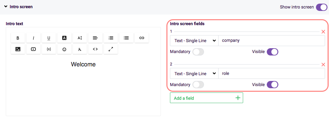 Pre-fill Intro fields : Pointerpro
