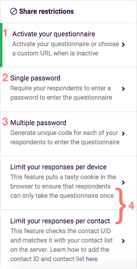 Learn how to share your questionnaire in different ways : Pointerpro