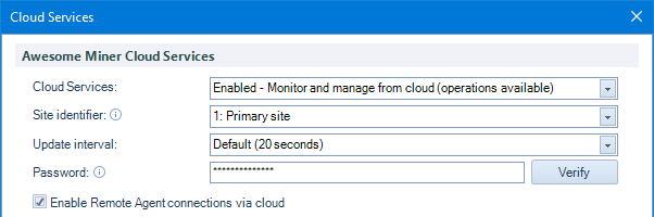 Environment setup: Connect to ASIC miners on a remote location : Awesome Miner