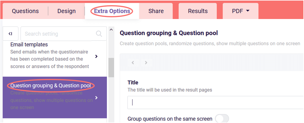 Overview of quiz features : Pointerpro