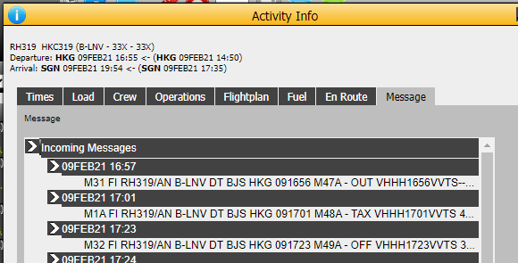 ACARS : N-Ops & Crew