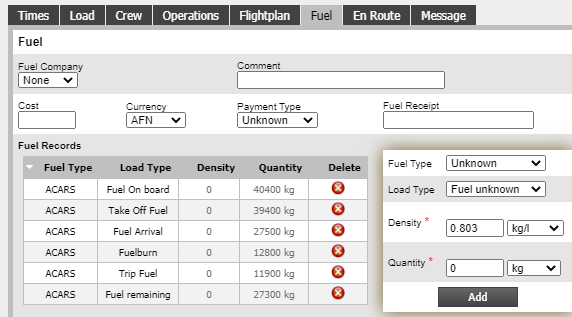 ACARS : N-Ops & Crew