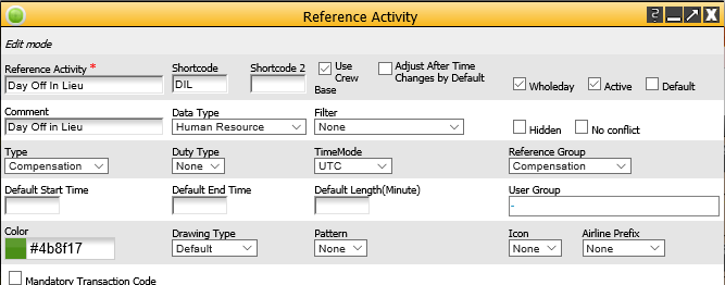 Compensation days : N-Ops & Crew