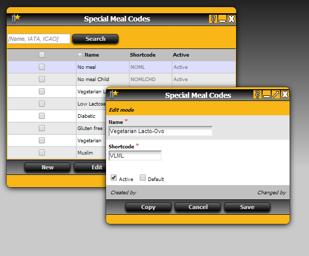 Catering : N-Ops & Crew