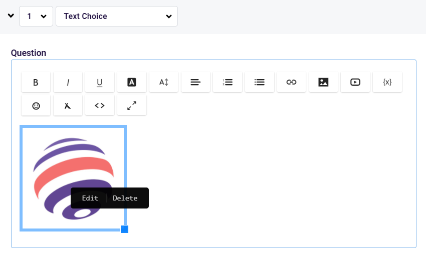 Adding media to your questions : Pointerpro