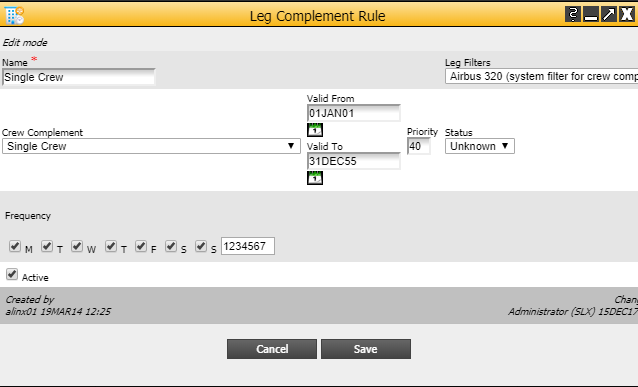 Working with crew complements : N-Ops & Crew