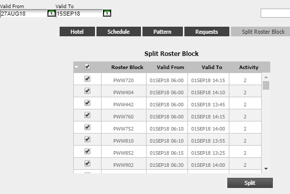 Split pairing block : N-Ops & Crew