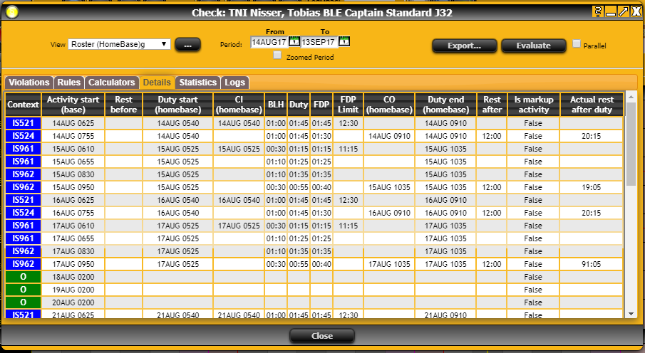 Check : N-Ops & Crew