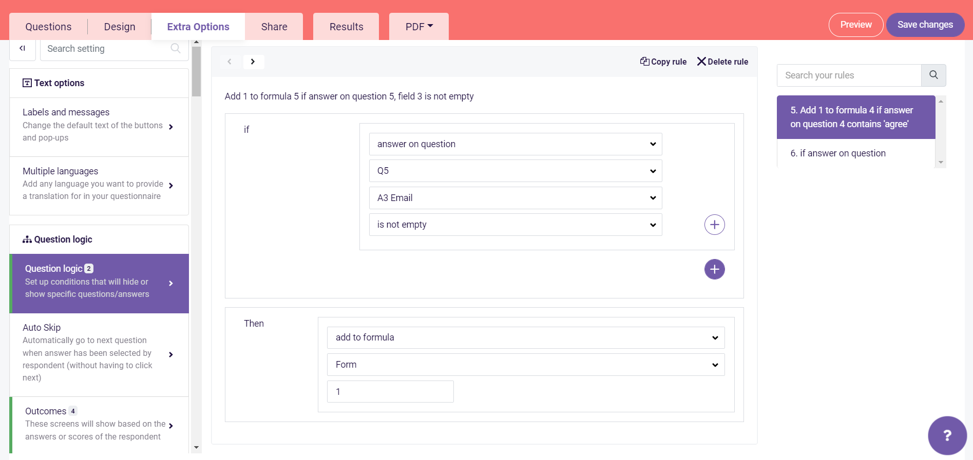 Question types that support custom scoring : Pointerpro