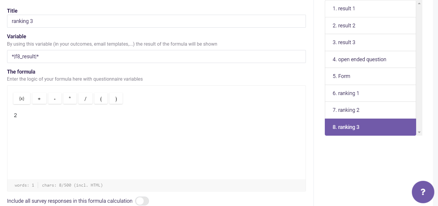 Question types that support custom scoring : Pointerpro