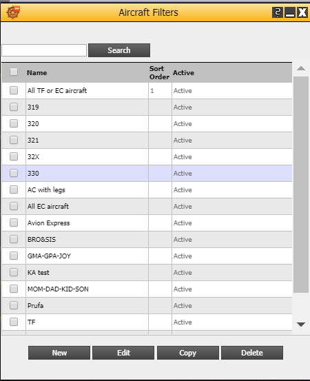 Aircraft Filters : N-Ops & Crew