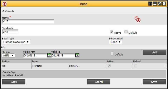 Bases : N-Ops & Crew
