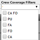 Crew Complement : N-Ops & Crew
