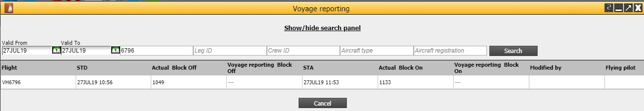 Voyage Reporting : N-Ops & Crew