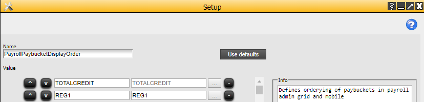 Setup Parameters : N-Ops & Crew