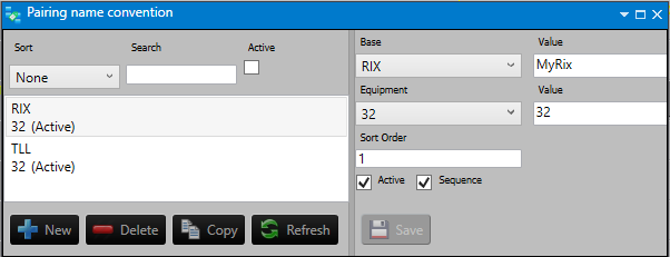 Pairing Name Convention : N-Ops & Crew