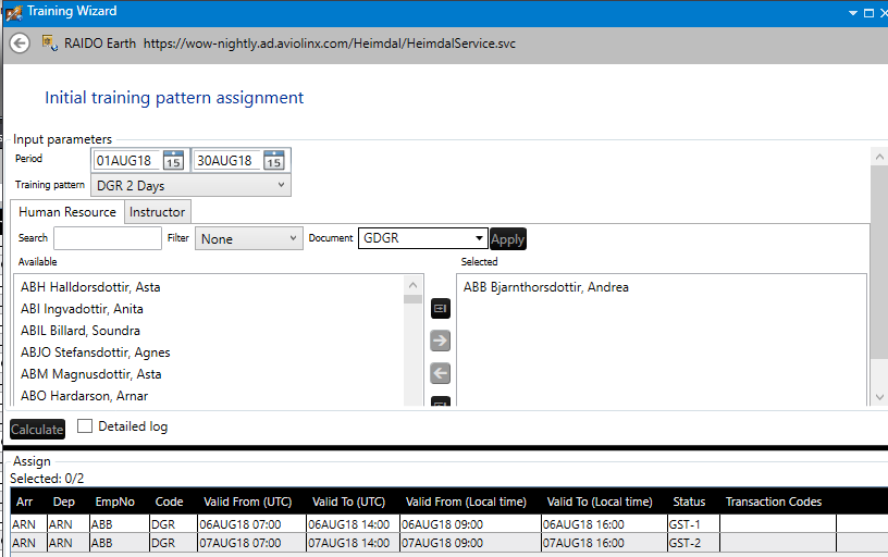 Training Wizard : N-Ops & Crew