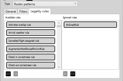 Roster Patterns : N-Ops & Crew