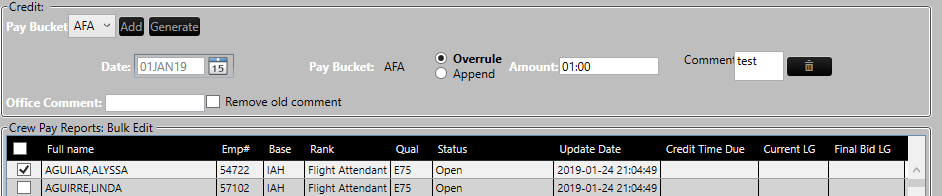 Bulk Edit Wizard : N-Ops & Crew