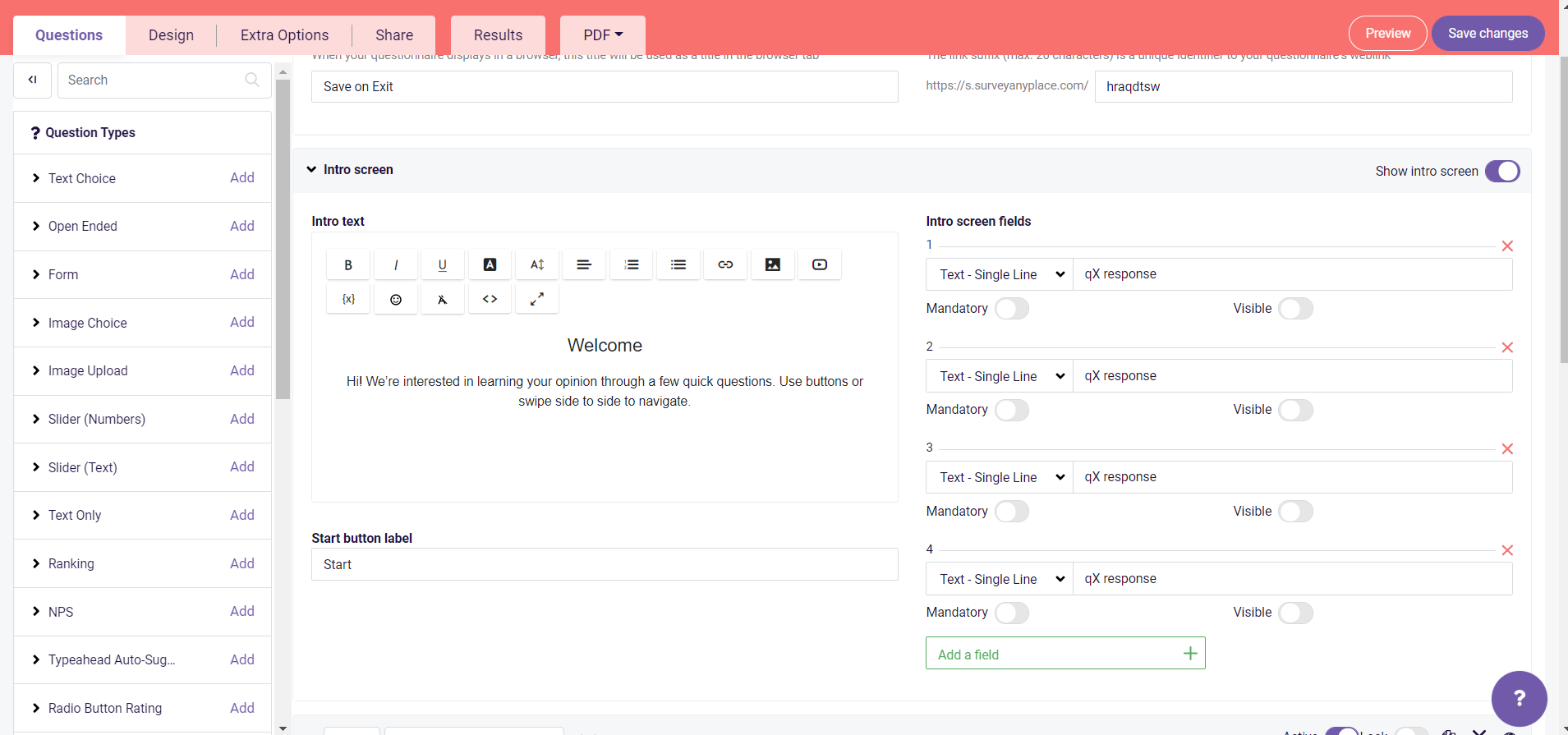 Pre-fill Intro fields : Pointerpro
