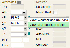 Information Panel : N-Flight Planning