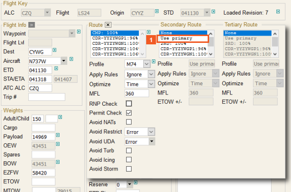 ETOW Comparison Burns : N-Flight Planning