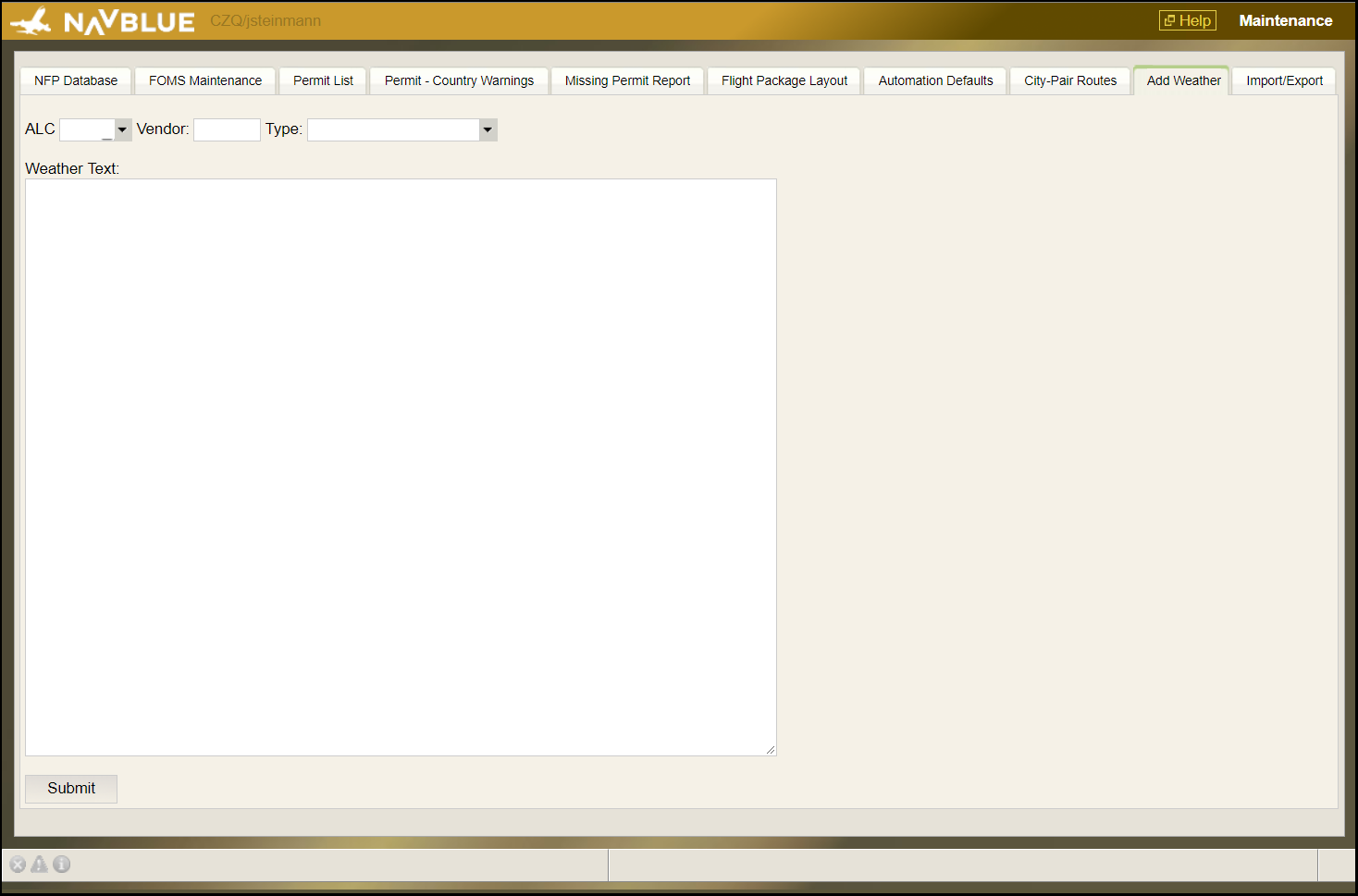Add Weather : N-Flight Planning