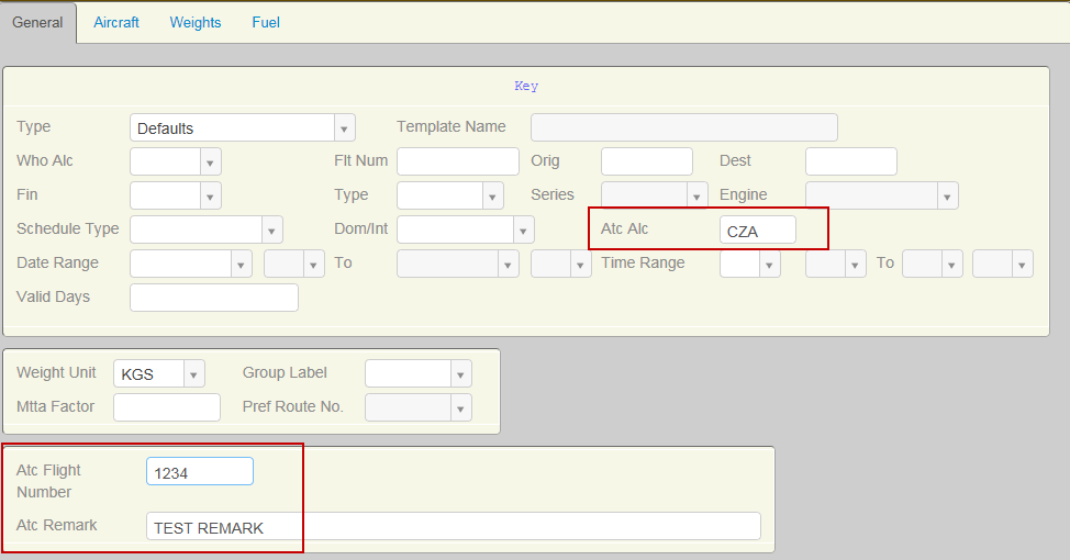 Default Template Examples : N-Flight Planning