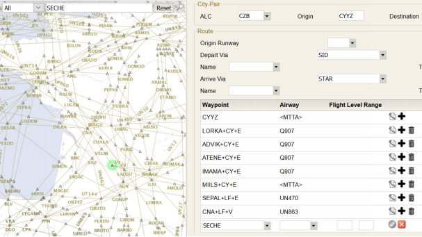 Add a New City-Pair Route : N-Flight Planning